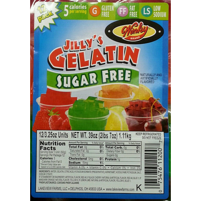 Carbs in Winky Brand Jilly's Gelatin, Sugar Free | Carb Manager