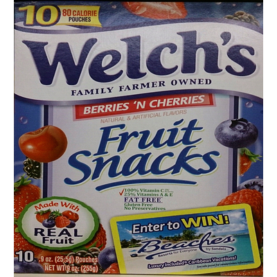 Calories in Fruit Flavored Snacks, Assorted Tropical Flavors from Lunch ...