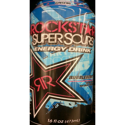 Carbs in Rockstar Super Sours Energy Drink Bubbleberry | Carb Manager