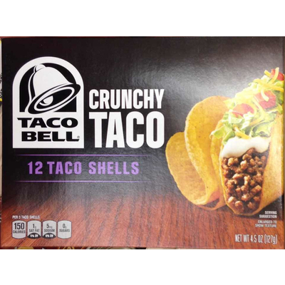 Top 50 most popular: taco shell