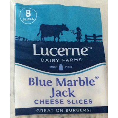 Carbs in Lucerne Blue Marble Jack Cheese Slices | Carb Manager