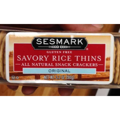Carbs in Sesmark Savory Rice Thins Snack Crackers, Original | Carb Manager