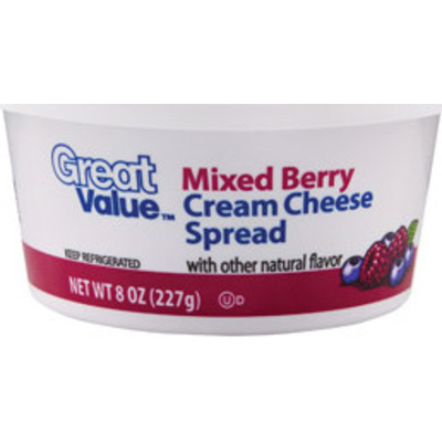 Carbs in Great Value Mixed Berry Cream Cheese Spread | Carb Manager