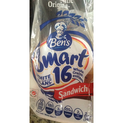Carbs in Ben's Smart 16 Whole Grains White Sandwich Bread | Carb Manager