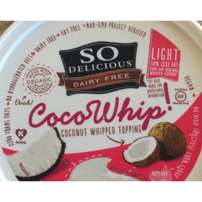 Carbs in So Delicious Coco Whip! Coconut Whipped Topping | Carb Manager