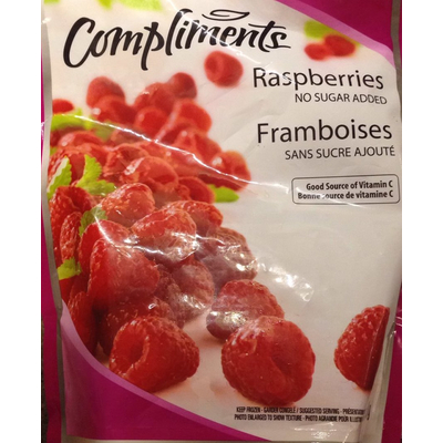 Carbs in Compliments Raspberries | Carb Manager