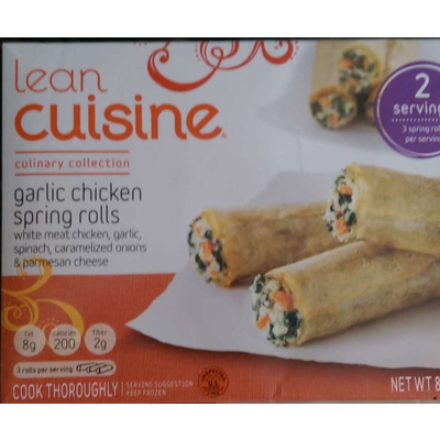 Carbs in Lean Cuisine Garlic Chicken Spring Rolls | Carb Manager