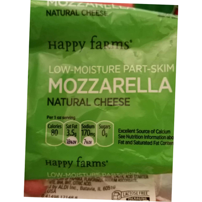 Calories in String Cheese, Mozzarella Cheese from Happy Farms