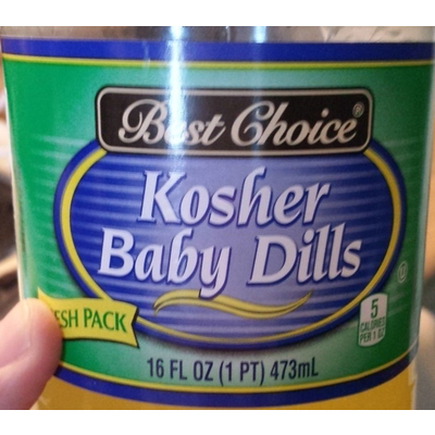 Carbs in Best Choice Pickles, Kosher Baby Dills | Carb Manager