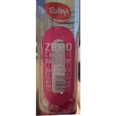 Carbs in Raley's Zero Calorie Sparkling Water Beverage, Black Raspberry | Carb Manager