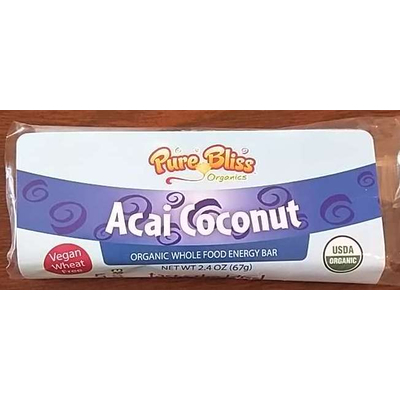 Carbs in Pure Bliss Acai Coconut Organic Whole Food Energy Bar | Carb ...