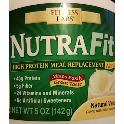 Carbs in Fitness Labs Nutrafit High Protein Meal Replacement, Natural ...