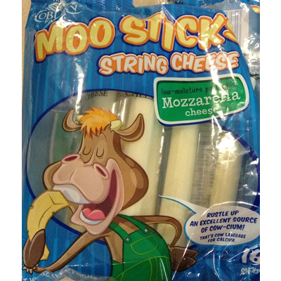 Carbs in Coburn Farms Moo Sticks String Cheese, Mozzarella | Carb Manager