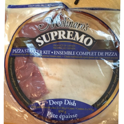 Carbs in Molinaro's Fine Italian Foods Supremo, Pizza Starter Kit ...