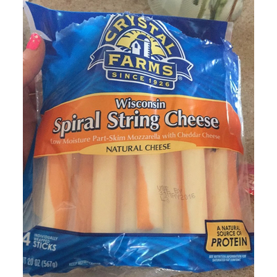 Carbs in Crystal Farms Wisconsin Spiral String Cheese | Carb Manager