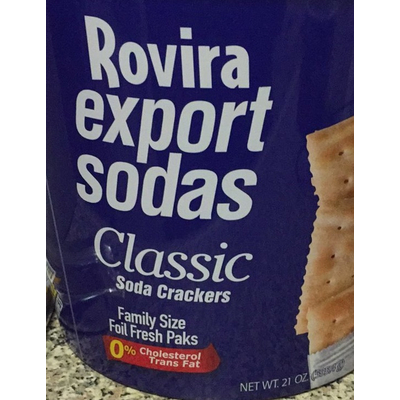 Carbs in Rovira Export Sodas, Classic Soda Crackers | Carb Manager