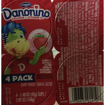 Carbs in Danone Dairy Snack, Danonino, Strawberry | Carb Manager