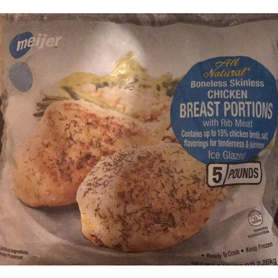 Carbs in Meijer Chicken, Boneless Skinless Breast Portions with Rib ...