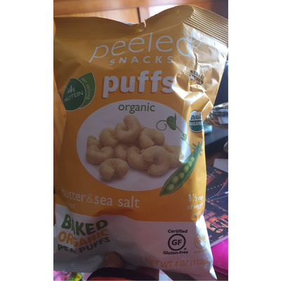 Carbs in Peeled Snacks Pea Puffs, Butter & Sea Salt | Carb Manager