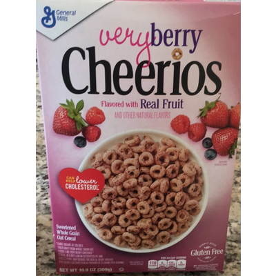 Carbs in Cheerios Very Berry Flavor Whole Grain Oat Cereal | Carb Manager