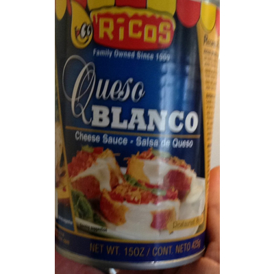 Carbs in Ricos Queso Blanco Cheese Sauce | Carb Manager