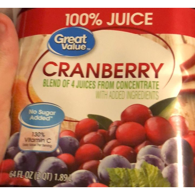 Top 50 most popular: cranberry juice