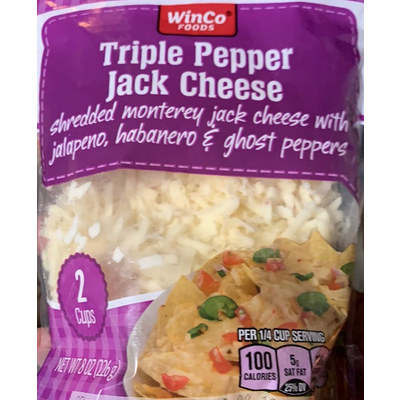 Carbs in WinCo Foods Triple Pepper Jack Cheese | Carb Manager