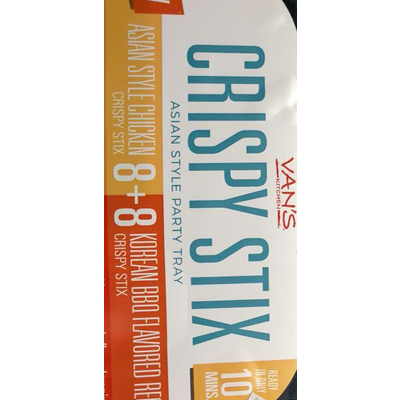 Carbs in Van's Kitchen Crispy Stix Asian Style Party Tray, Asian Style ...