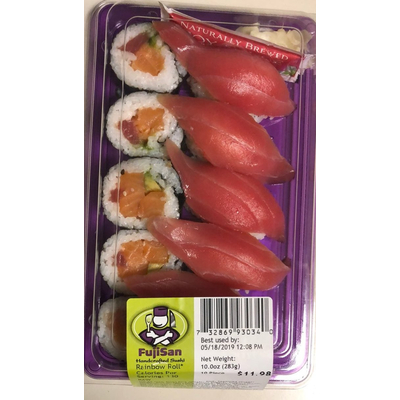 Carbs in Fujisan Handcrafted Sushi, Rainbow Roll | Carb Manager