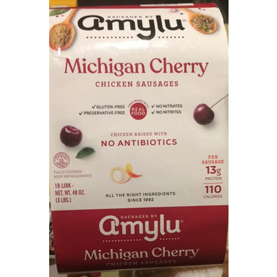 Carbs in Amylu Michigan Cherry, Chicken Sausage | Carb Manager