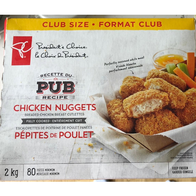Carbs in President's Choice Chicken Nuggets, Pub Recipe | Carb Manager