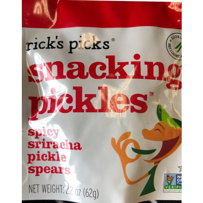 Carbs in Rick's Picks Snacking Pickles, Spicy Sriracha Pickle Spears ...