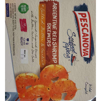 Carbs in Pescanova Argentine Red Shrimp Skewers, Salted Butter & Garlic ...