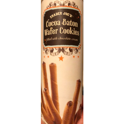 Carbs in Trader Joe's Cocoa Baton Wafer Cookies, Filled with Chocolate ...