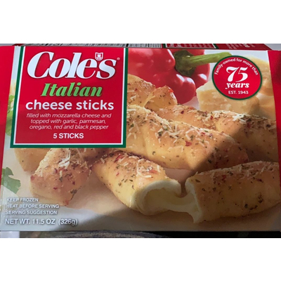 Carbs in Coles Italian Cheese Sticks | Carb Manager