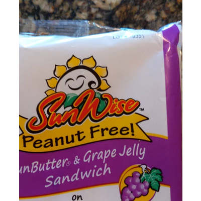 Carbs in Sunwise SunButter & Grape Jelly Sandwich on Whole Wheat Bread ...