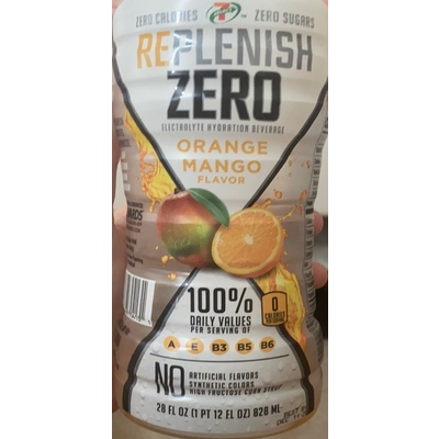 Carbs in 7 Select Replenish Zero Electrolyte Hydration Beverage, Orange ...