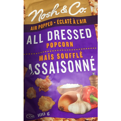 Carbs in Nosh & Co. Air Popped All Dressed Popcorn | Carb Manager