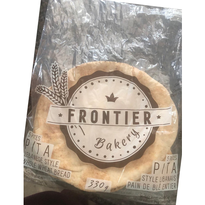 Carbs in Frontier Bakery Lebanese Style Pita Whole Wheat Bread | Carb ...