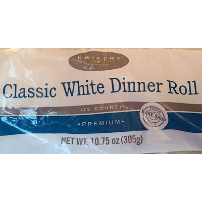 Carbs in Kwikery Bakeshop Classic White Dinner Roll | Carb Manager