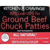 Calories in Ground Beef Chuck Patties from Kitchen Cravings