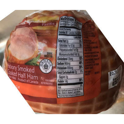 Carbs in Signature Farms Hickory Smoked Cooked Half Ham | Carb Manager
