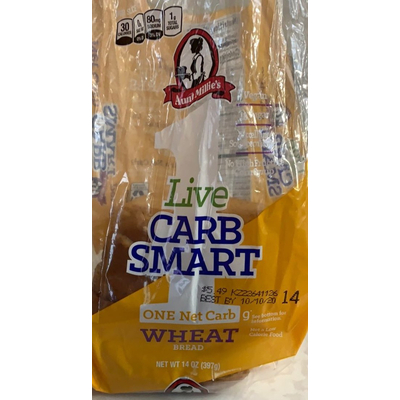 Carbs in Aunt Millie's Live Carb Smart Wheat Bread | Carb Manager