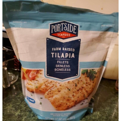 Carbs in Portside Seafood Farm Raised Tilapia Fillets, Skinless ...