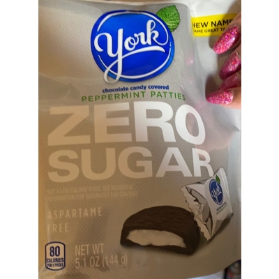 Carbs in York Zero Sugar Peppermint Patties, Chocolate Candy Covered ...