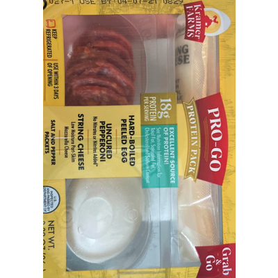 Carbs in Kramer Farms Pro-Go Protein Pack, Hard-Cooked Peeled Egg ...