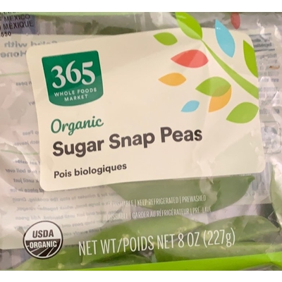 Calories in Organic Sugar Snap Peas from 365 Everyday Value