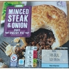 Calories in Minced Steak & Onion Puff Pastry Pie from ASDA