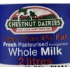 Calories in Whole Milk from Chestnut Dairies