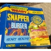 Calories in Hearth Healthy Snapper Burger Patties from Rainforest Ready